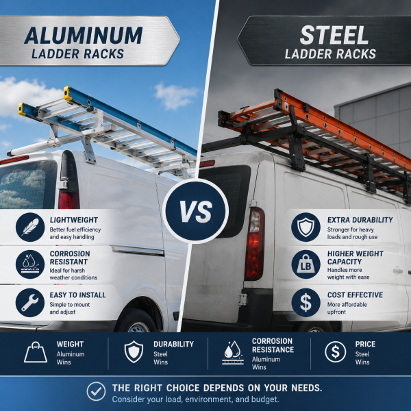 Aluminum vs Steel Ladder Racks: Which One Is Worth It? - Canadian Van ...